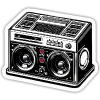 Ghetto Blaster Boombox Drawing