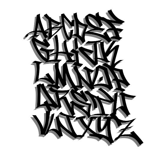 Gangster Graffiti Alfabet