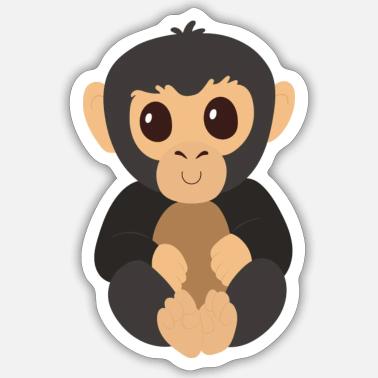 Chimpanzees Stickers | Unique Designs | Spreadshirt