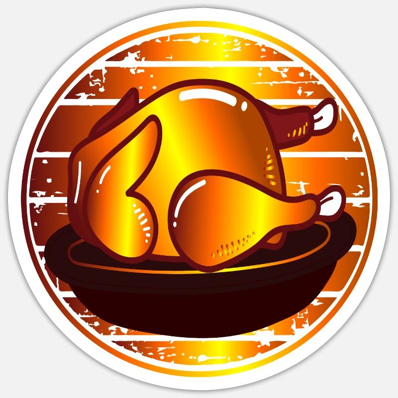 Roasted Chicken Stickers | Unique Designs | Spreadshirt