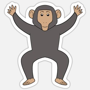 Chimpanzees Stickers | Unique Designs | Spreadshirt