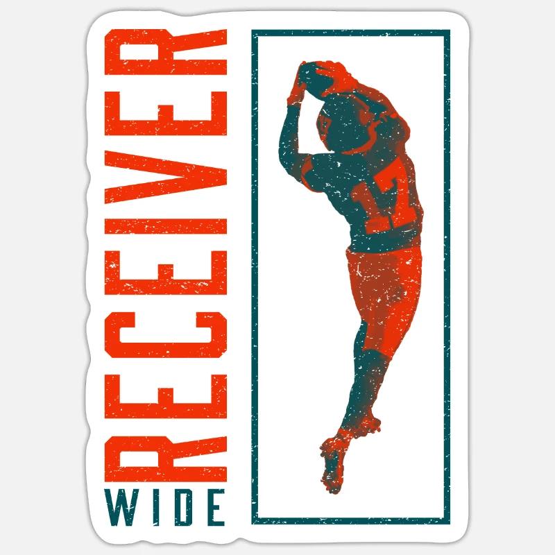 Wide Receiver Stickers | Unique Designs | Spreadshirt