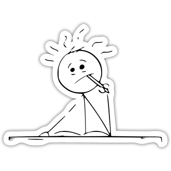 Stick Figure Student Writing