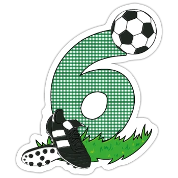 Football Number 6 Clipart