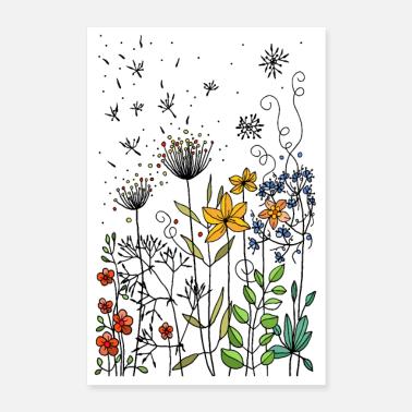 Vakre Tegninger Av Blomster Og Hjerter