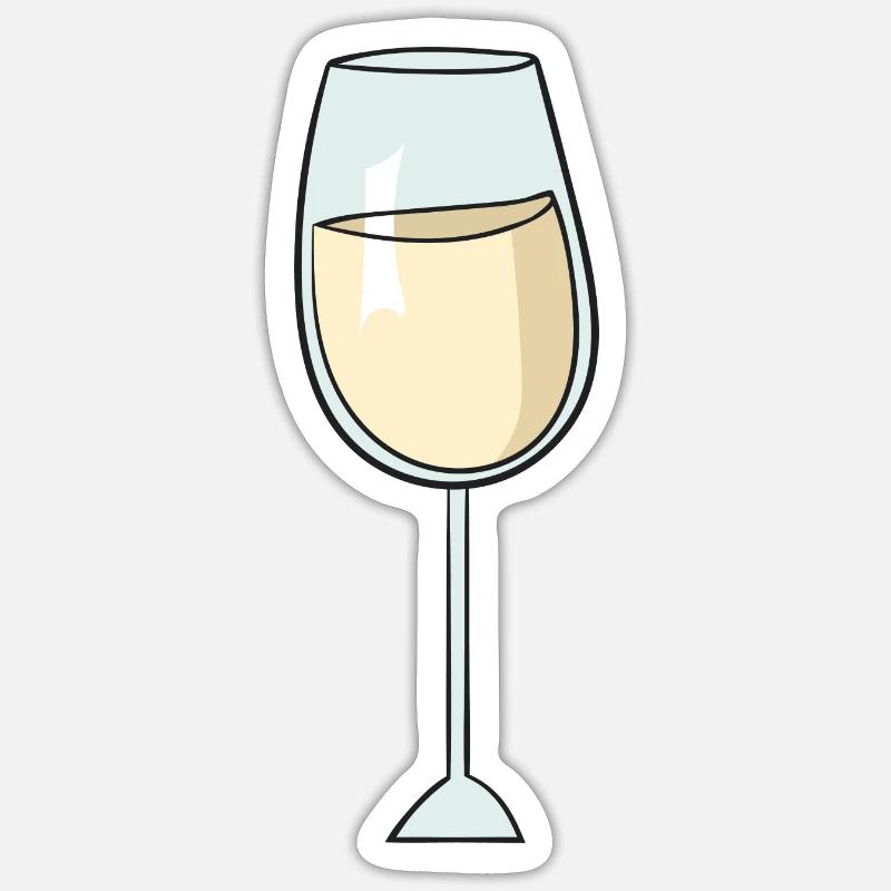 White Wine Stickers | Unique Designs | Spreadshirt