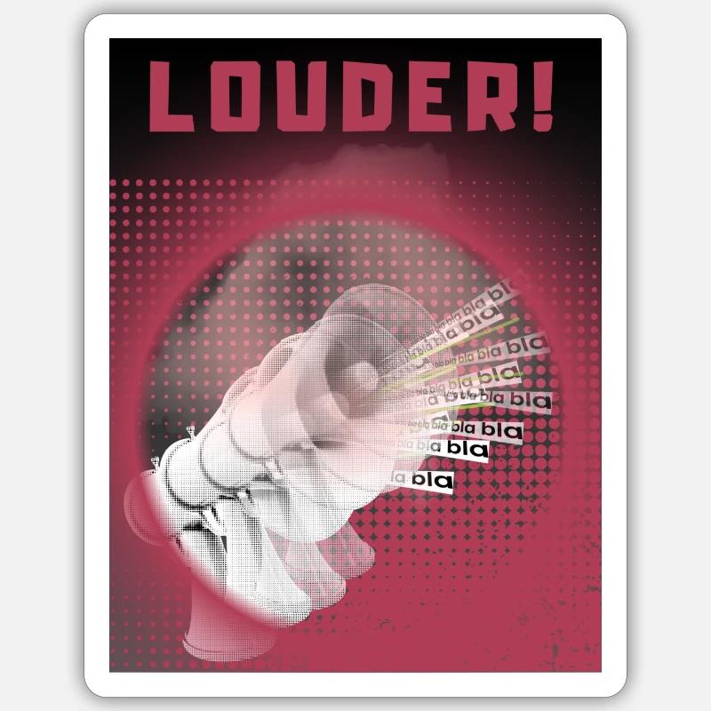 Louder Stickers | Unique Designs | Spreadshirt