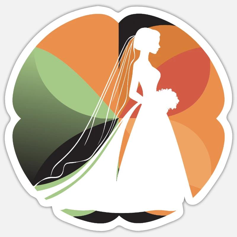 Wedding Dress Stickers | Unique Designs | Spreadshirt