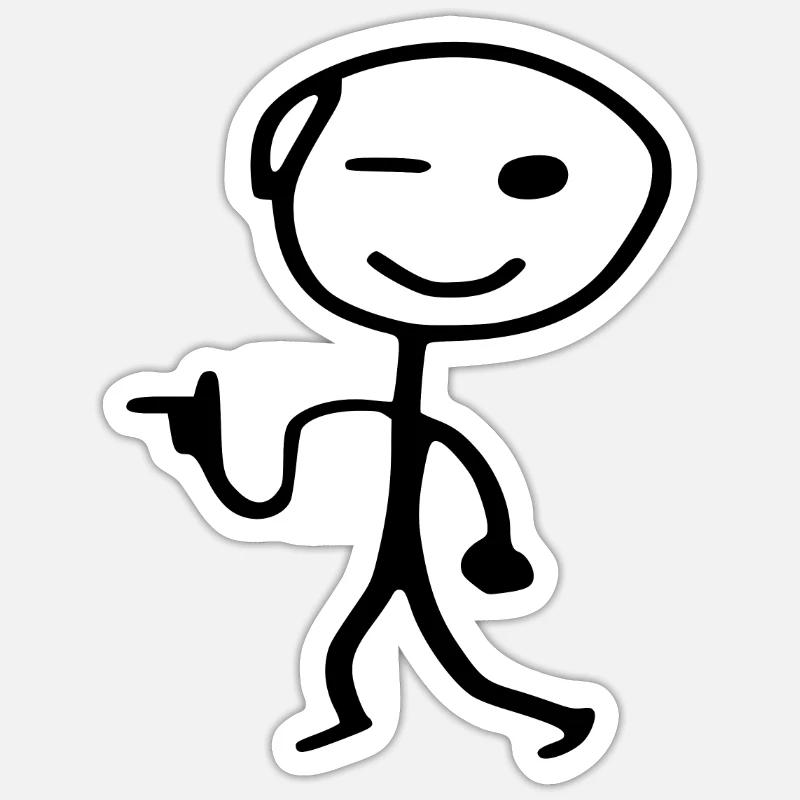 Stick Man Stickers | Unique Designs | Spreadshirt