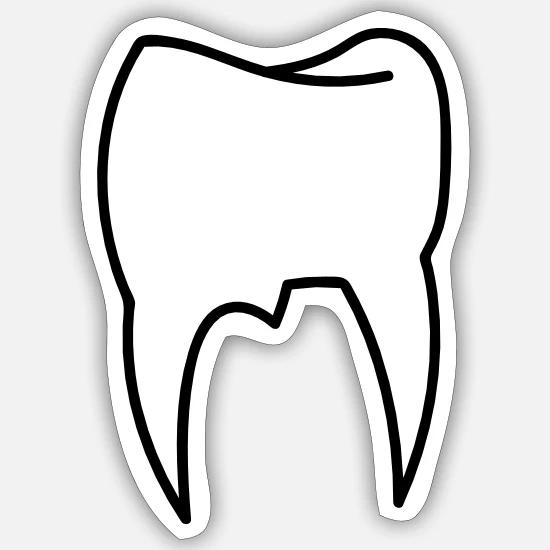 Zahn Clipart Schwarz Und Weiß