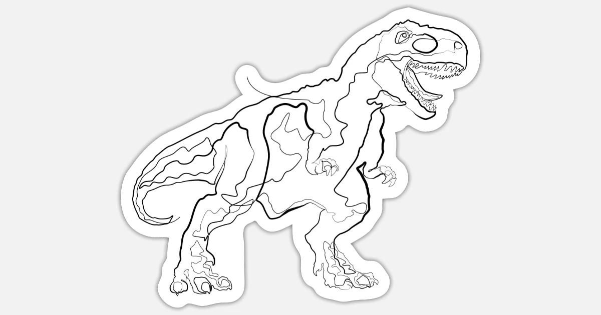 Disegno T Rex Tyrannosaurus Rex Animal Wild Head Colorful Character