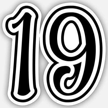 Number 19 Design Premium Vector | Number Racing 19 Design Vector