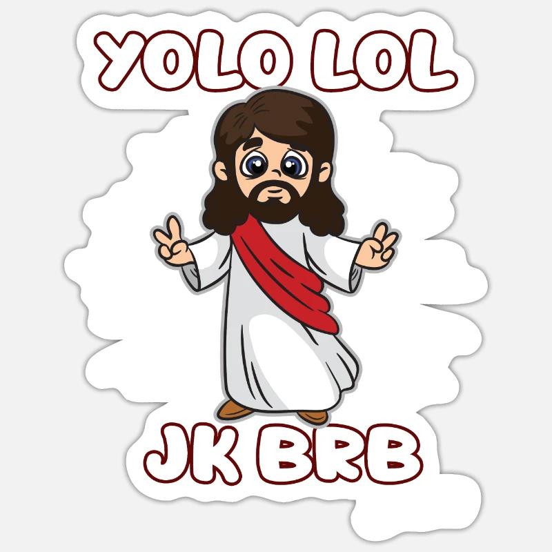 Lol Jesus Meme Funny Jesus Meme Jesus Shaves Sticker | Zazzle