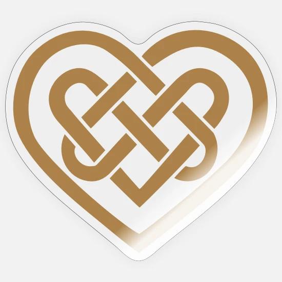 Symbool Van Eeuwige Liefde Knoop Twee Harten Symbool Van Eeuwige