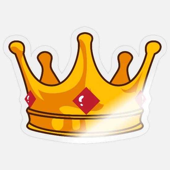 Gjennomsiktig Krone Emoji Gullkrone For Konge Og Dronning På Rød
